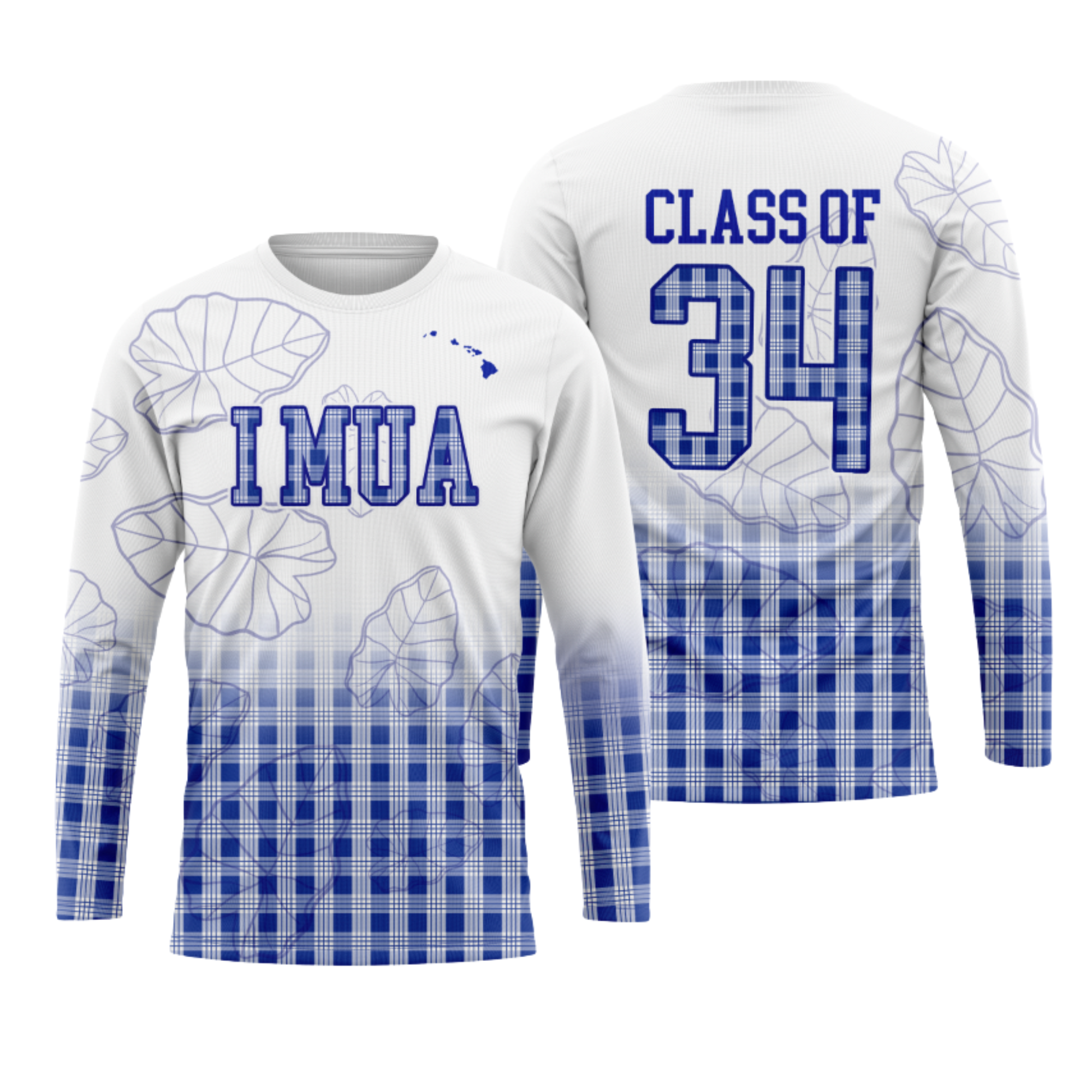 Kamehameha Class of 2034 Long Sleeve Shirt WHITE – Da Hoodie